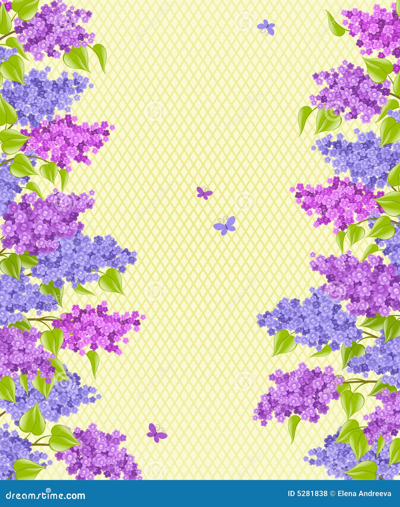Lilac. Floral background stock vector. Illustration of lilac - 5281838