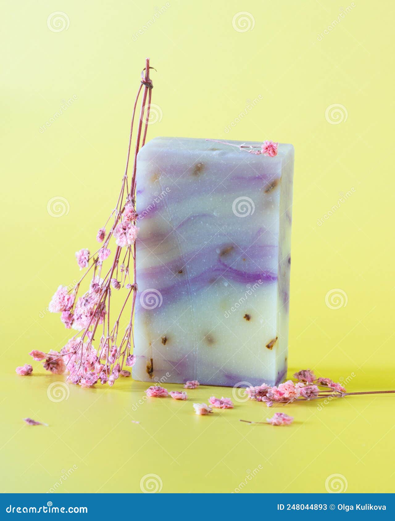 Lilac Handmade Soap with Lavender Stock Image - Image of bath, clean ...
