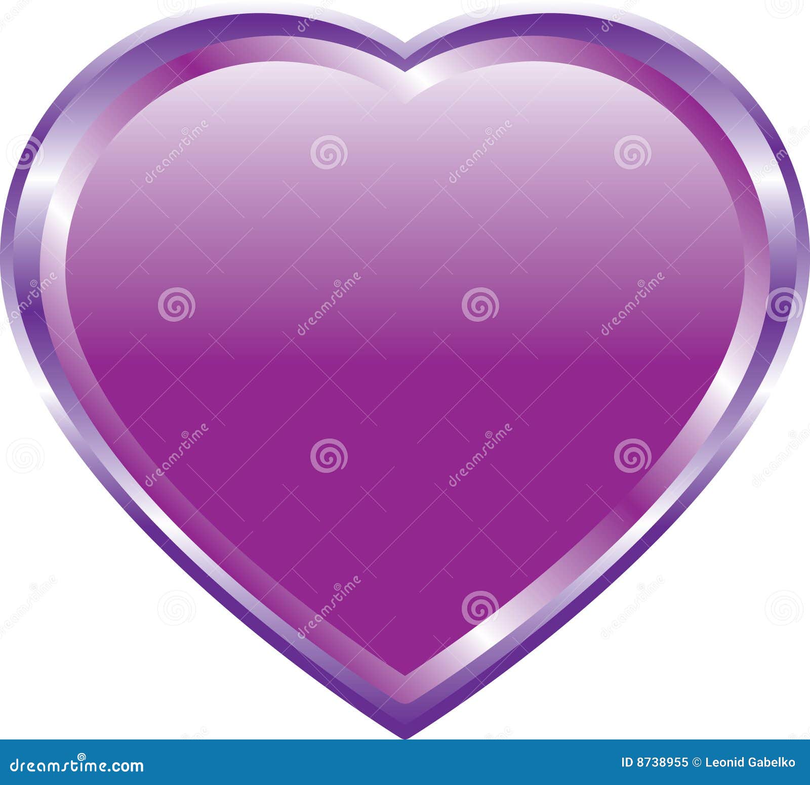 Lilac heart on white stock vector. Illustration of simplicity - 8738955