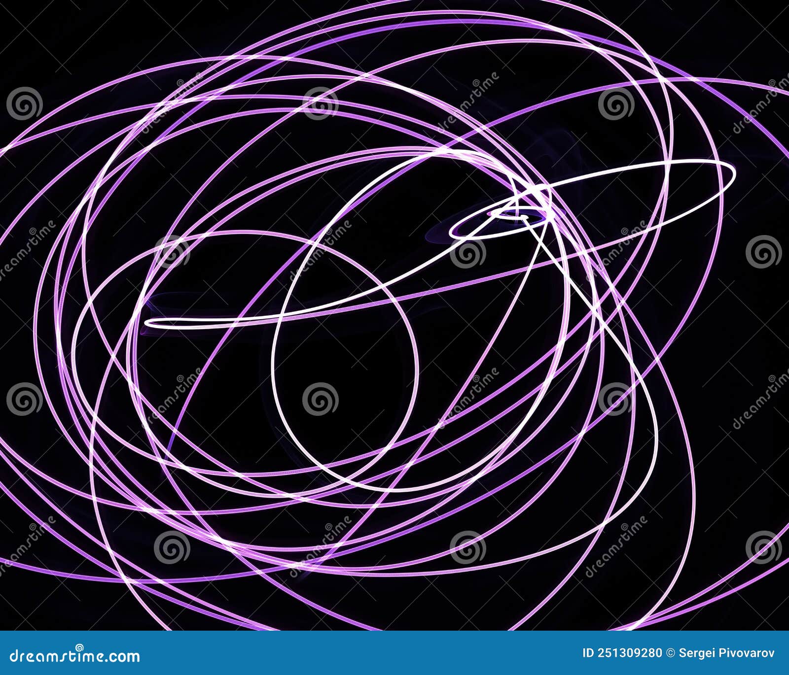 Lilac Lines on a Black Background Abstract Shapes Circle Stock Photo ...