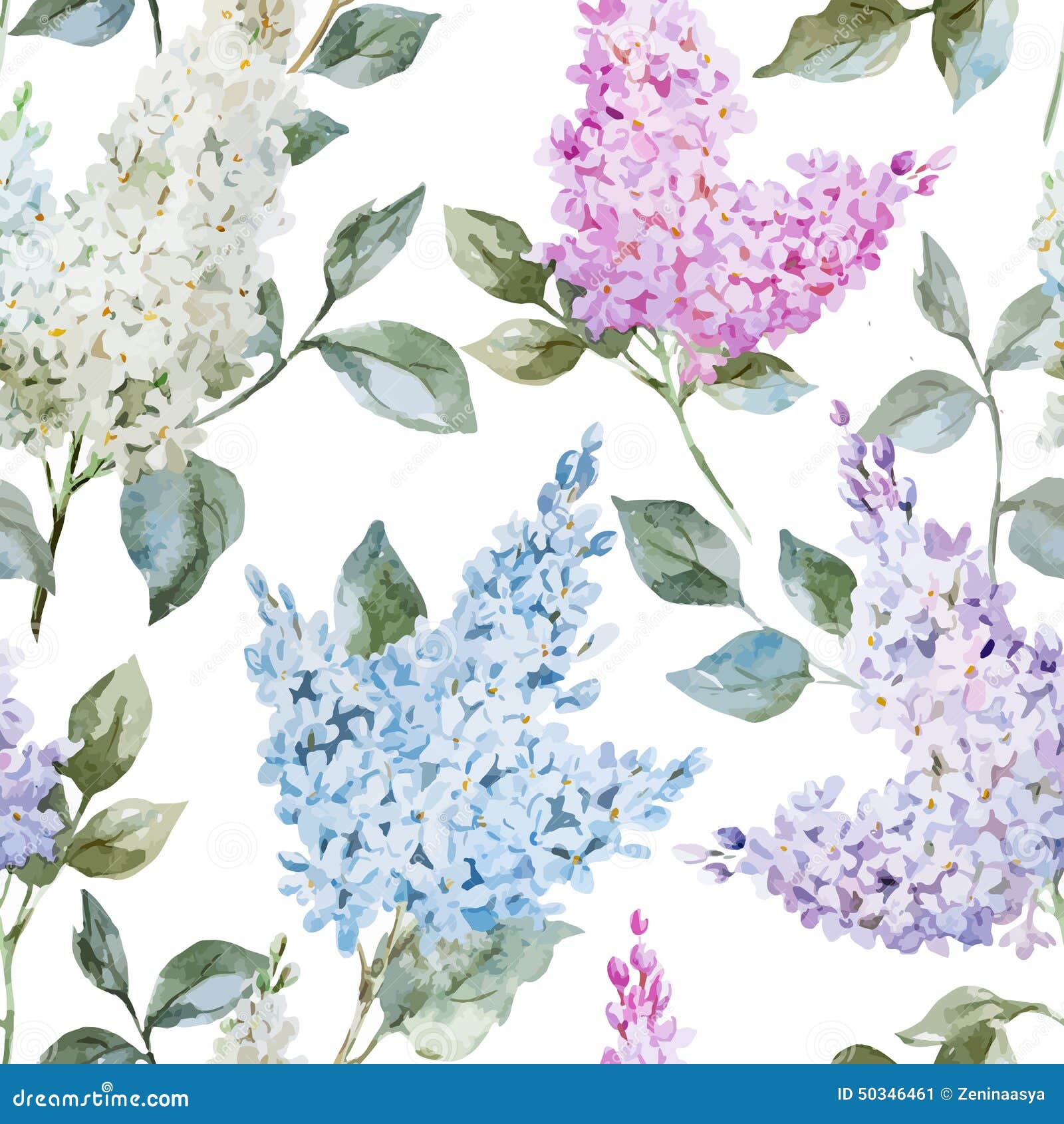 Lilac pattern stock vector. Illustration of paper, lilac - 50346461