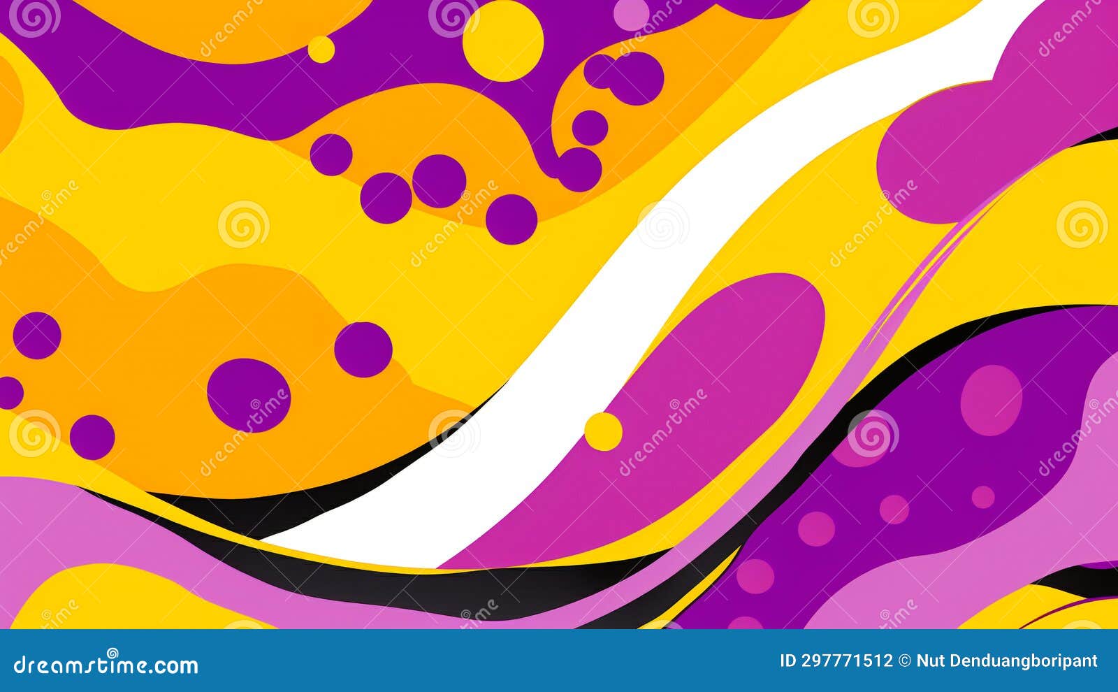 Lilac Purple and Mustard Yellow Retro Pop Art Pattern Stock ...