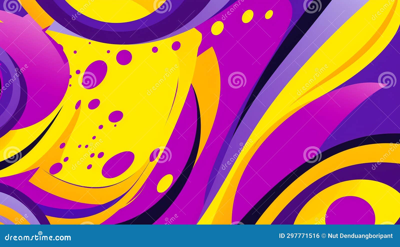 Lilac Purple and Mustard Yellow Retro Pop Art Pattern Stock ...