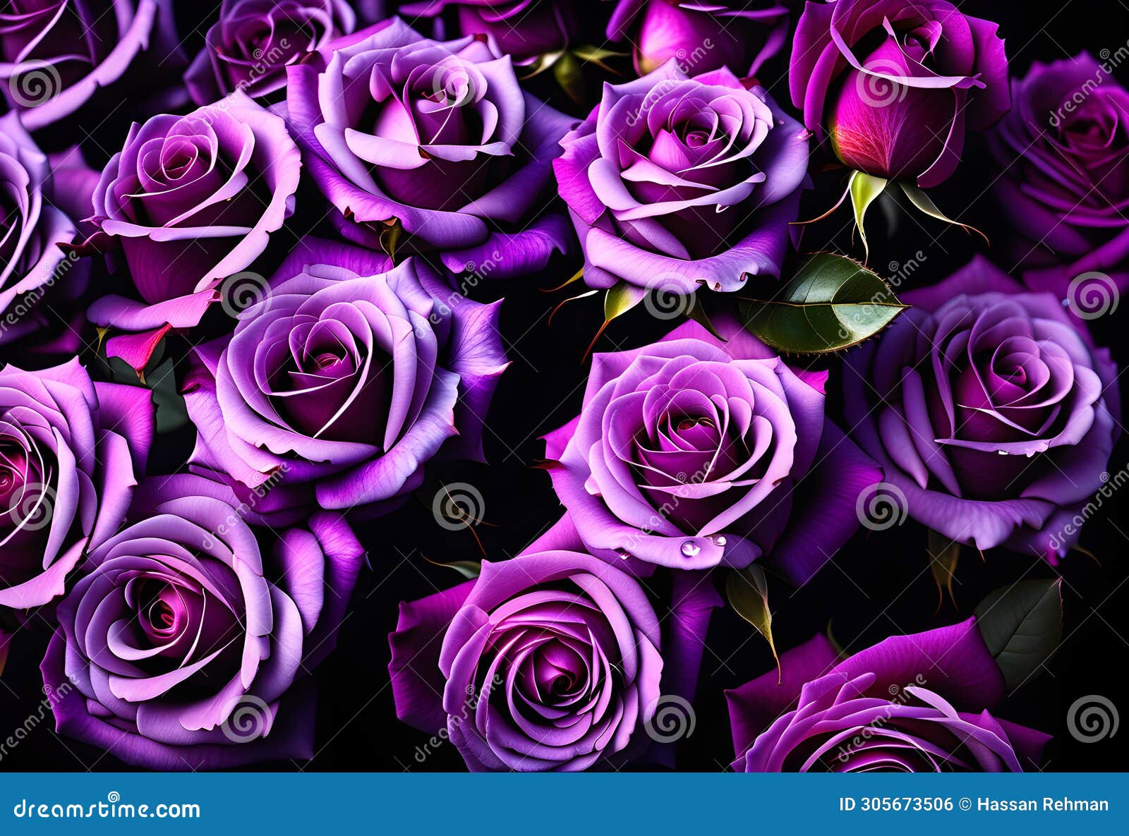Lilac Roses Against Black Background Stock Illustration - Illustration ...