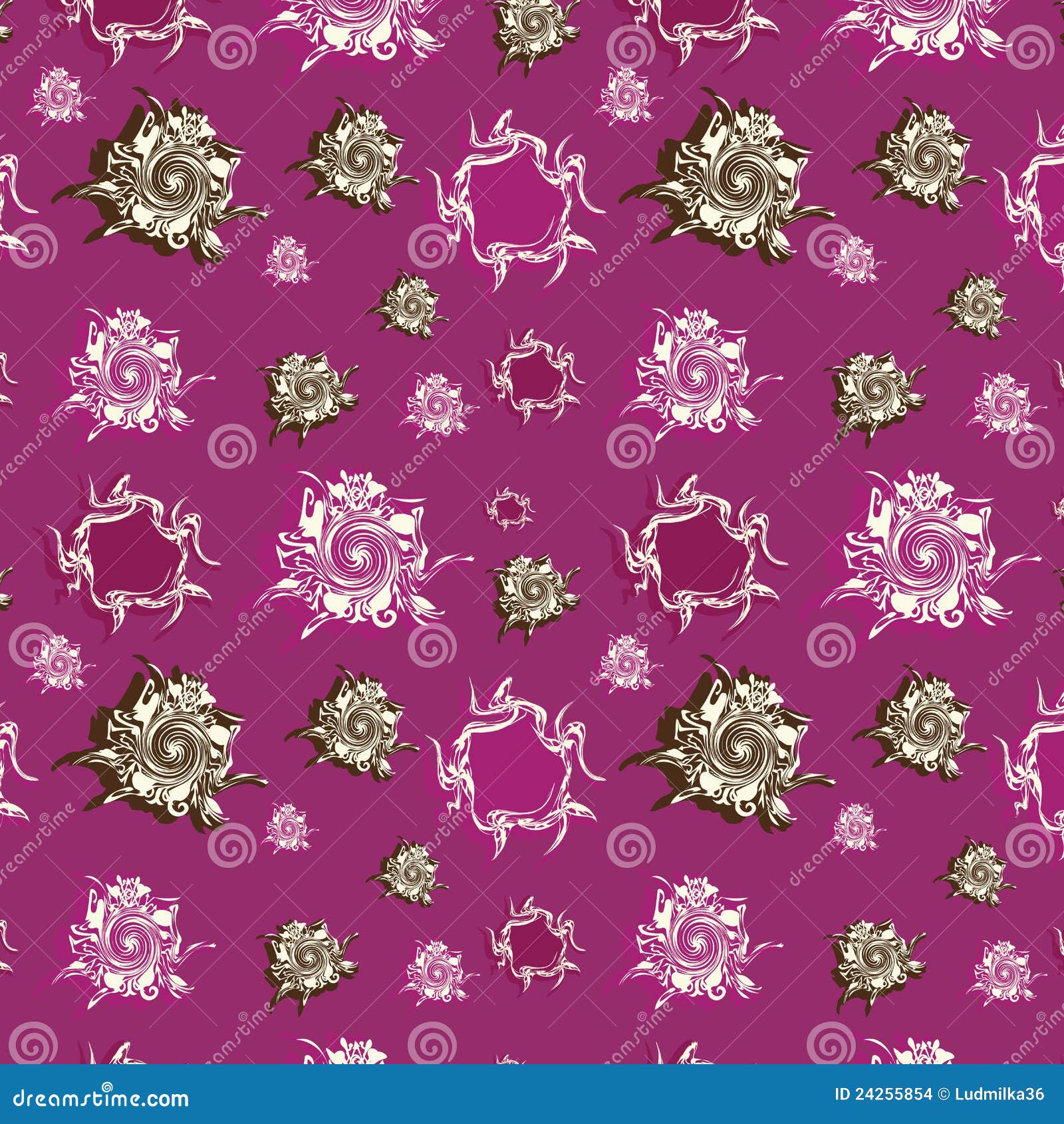 Lilac Seamless Background with Abstract Elements Stock Vector ...