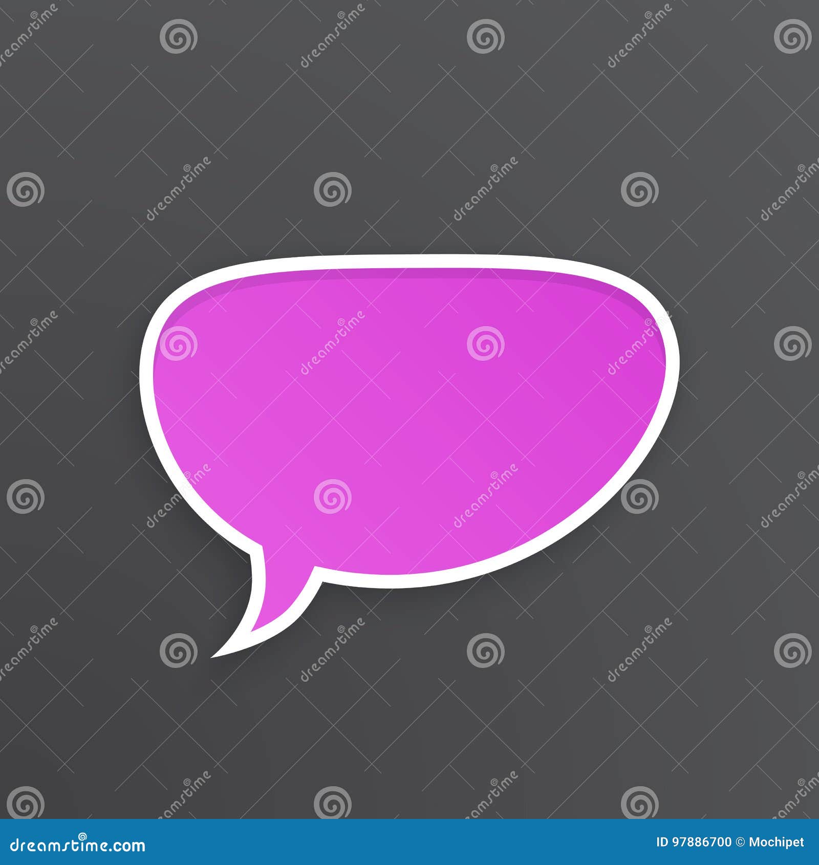 Lilac Speech Bubble for Talk Crooked at Oval Shape Stock Vector ...