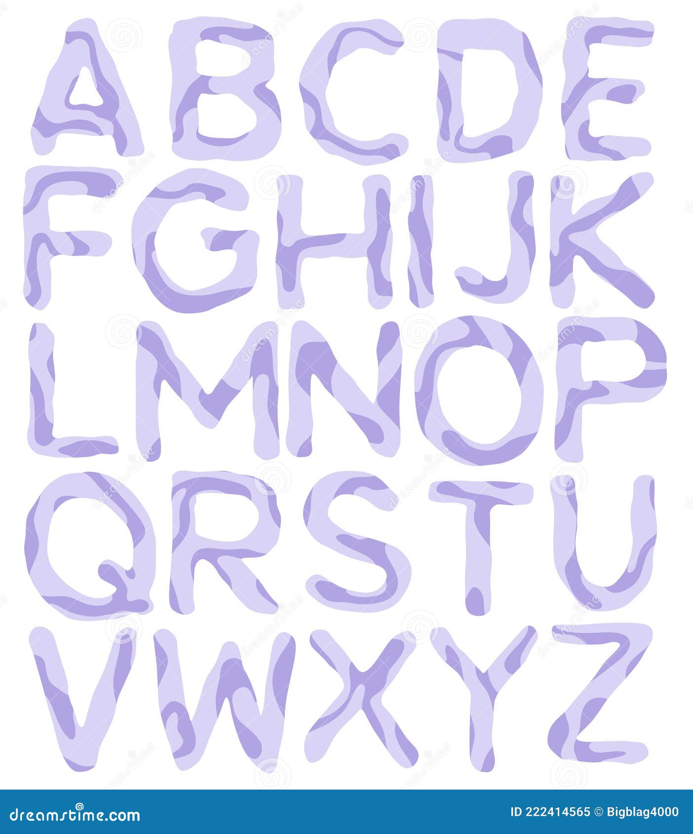 Lilac Stains Letters.Vector Alphabet. Stock Vector - Illustration of ...