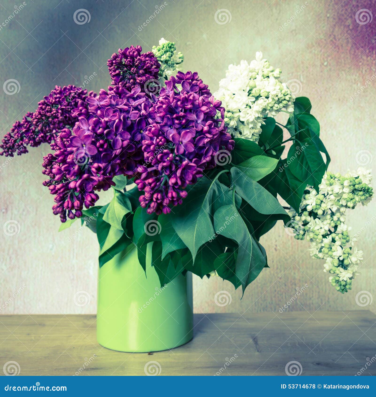 Lilac in vase stock photo. Image of spring, pink, white - 53714678