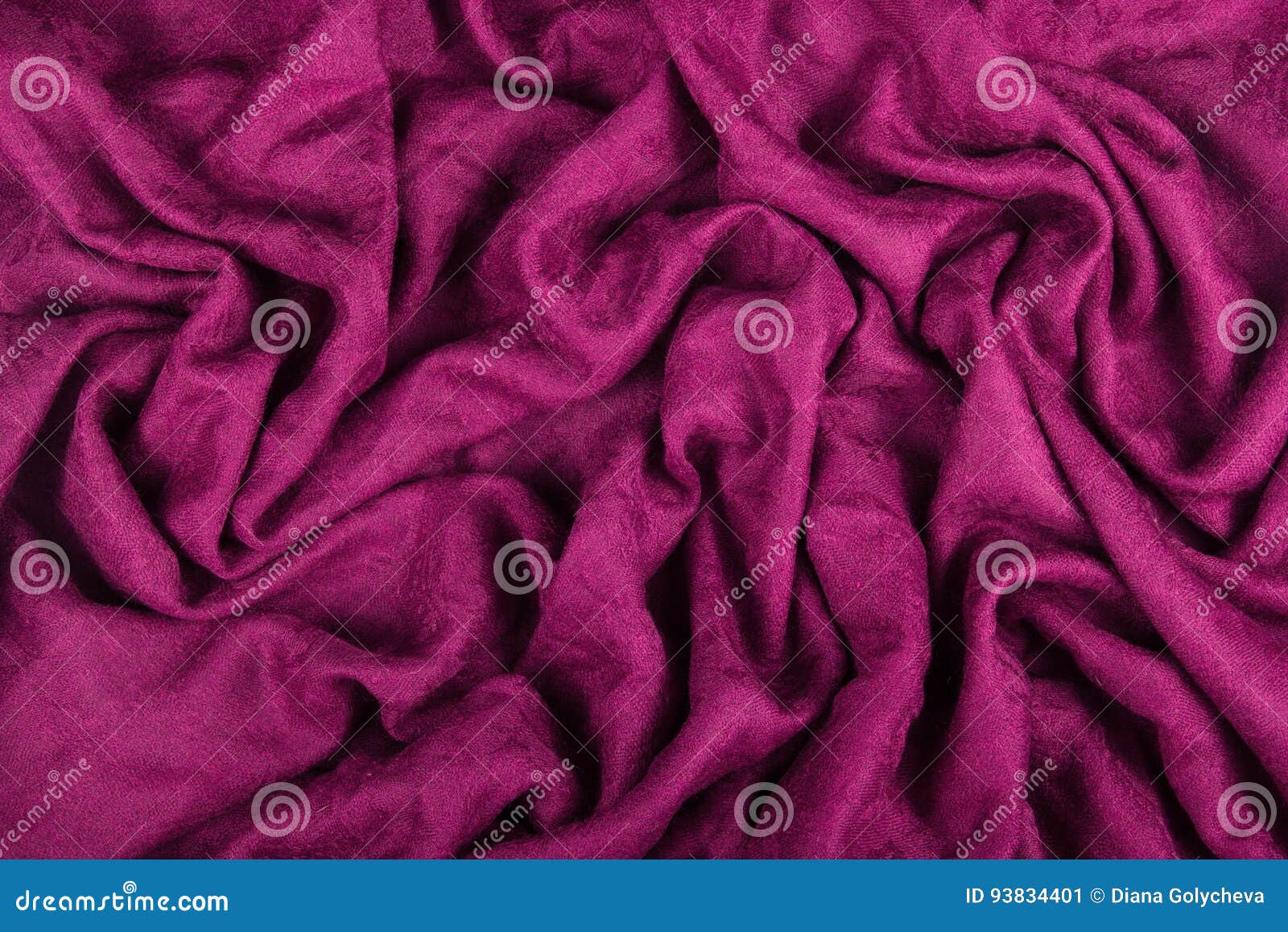 Lilac Woolen Fabric with Waves. Crumpled Fabric. Woolen Shawl Stock ...