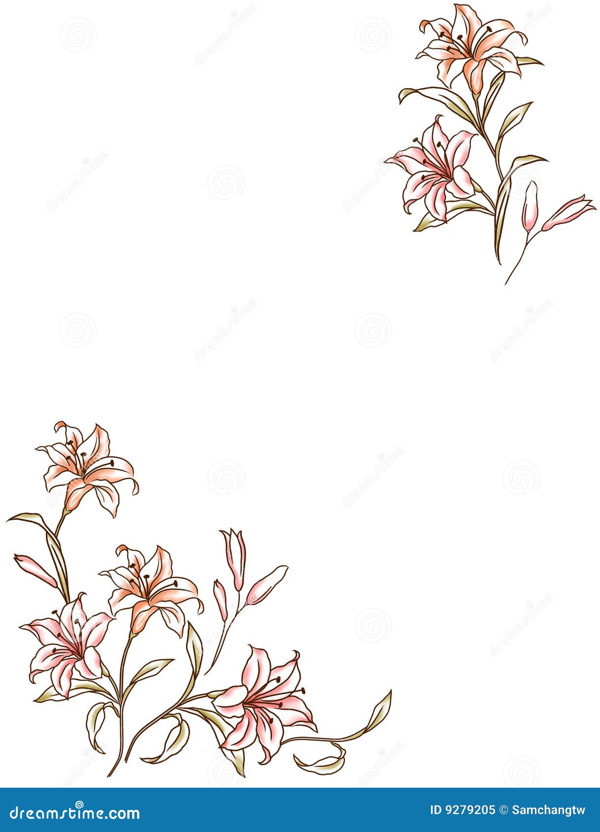 Lili frame stock illustration. Illustration of decoration - 9279205