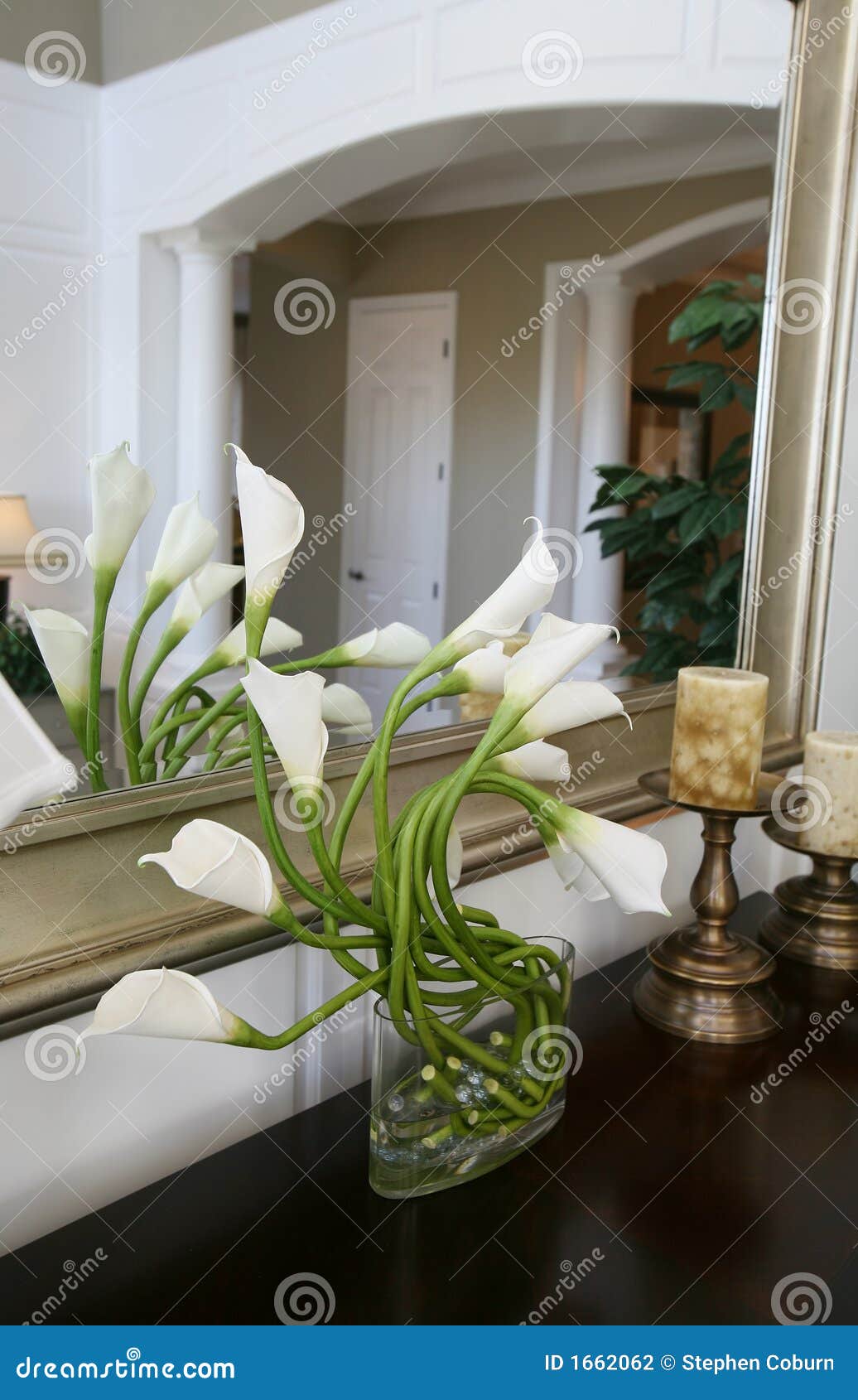 Lilies in Home Interior stock photo. Image of flora, calla - 1662062