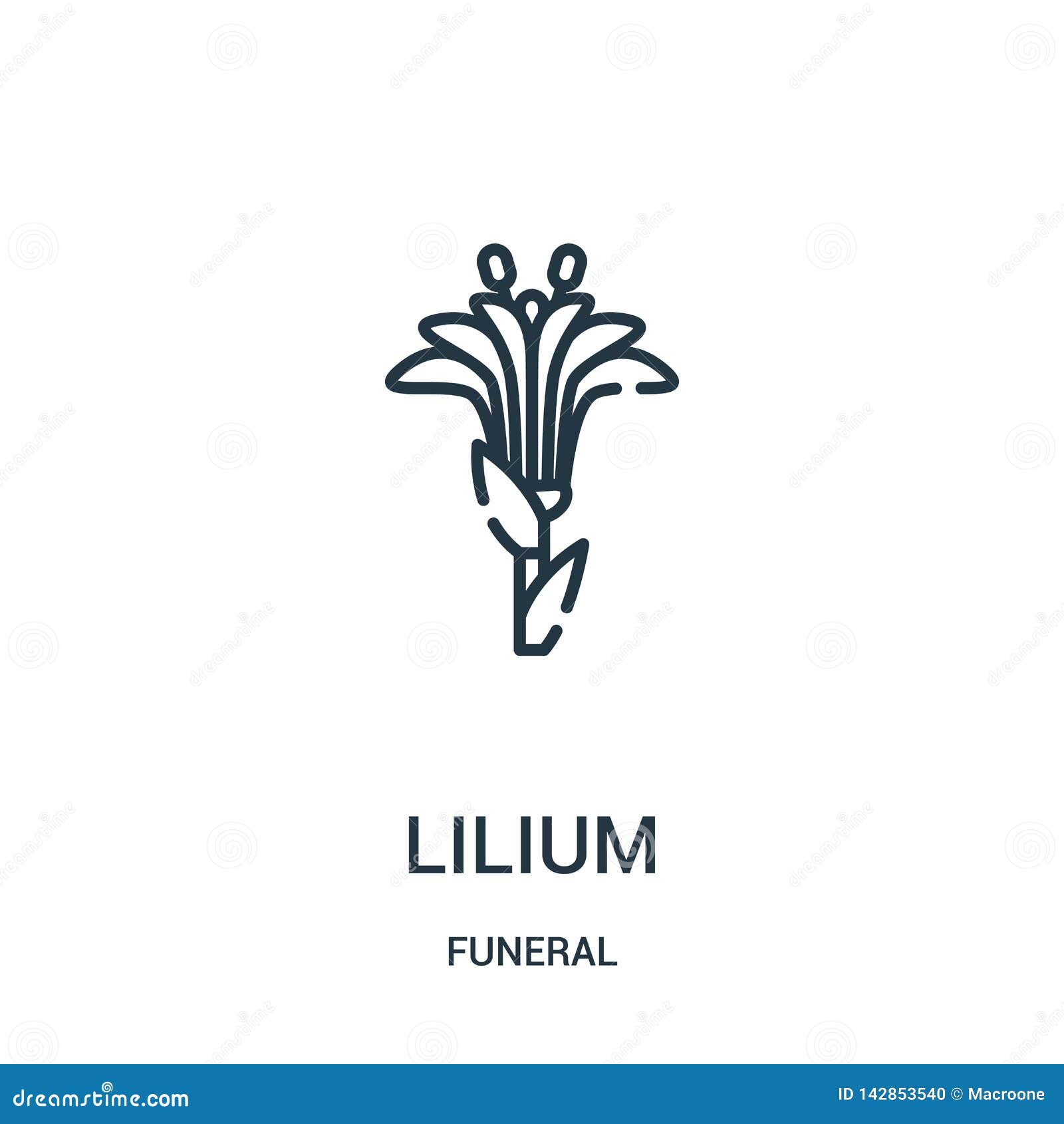 Lilium Icon Vector From Funeral Collection. Thin Line Lilium Outline ...