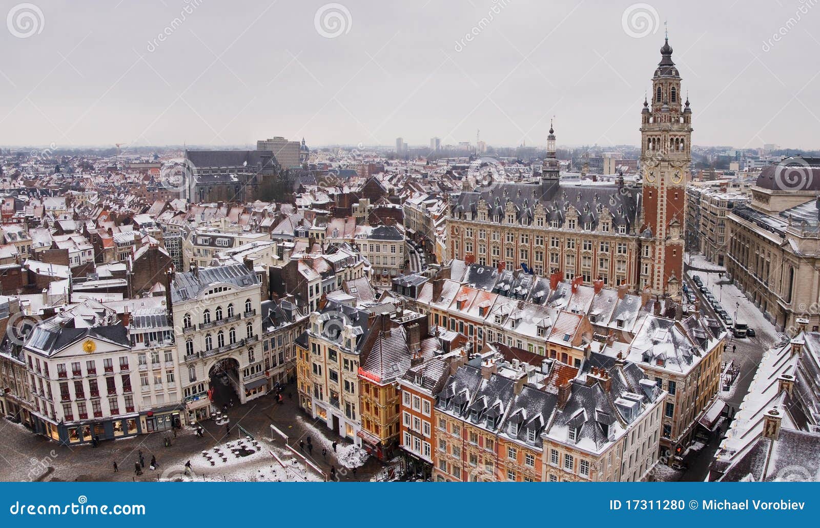 Lille downtown stock photo. Image of center, occupation - 17311280