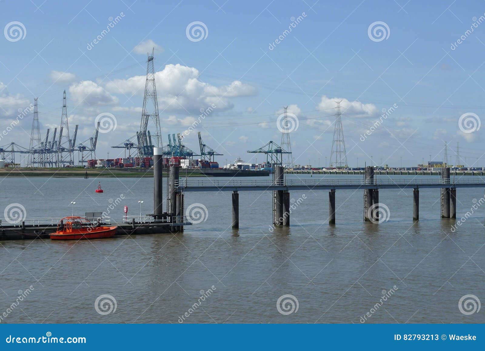 Lillo in belgium stock image. Image of bridge, harbor - 82793213