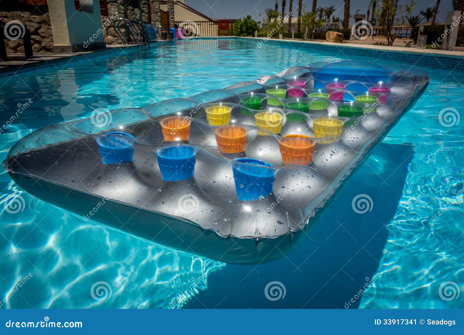 Lilo Inflatable Multi Color Pool Stock Image - Image of sunshine ...