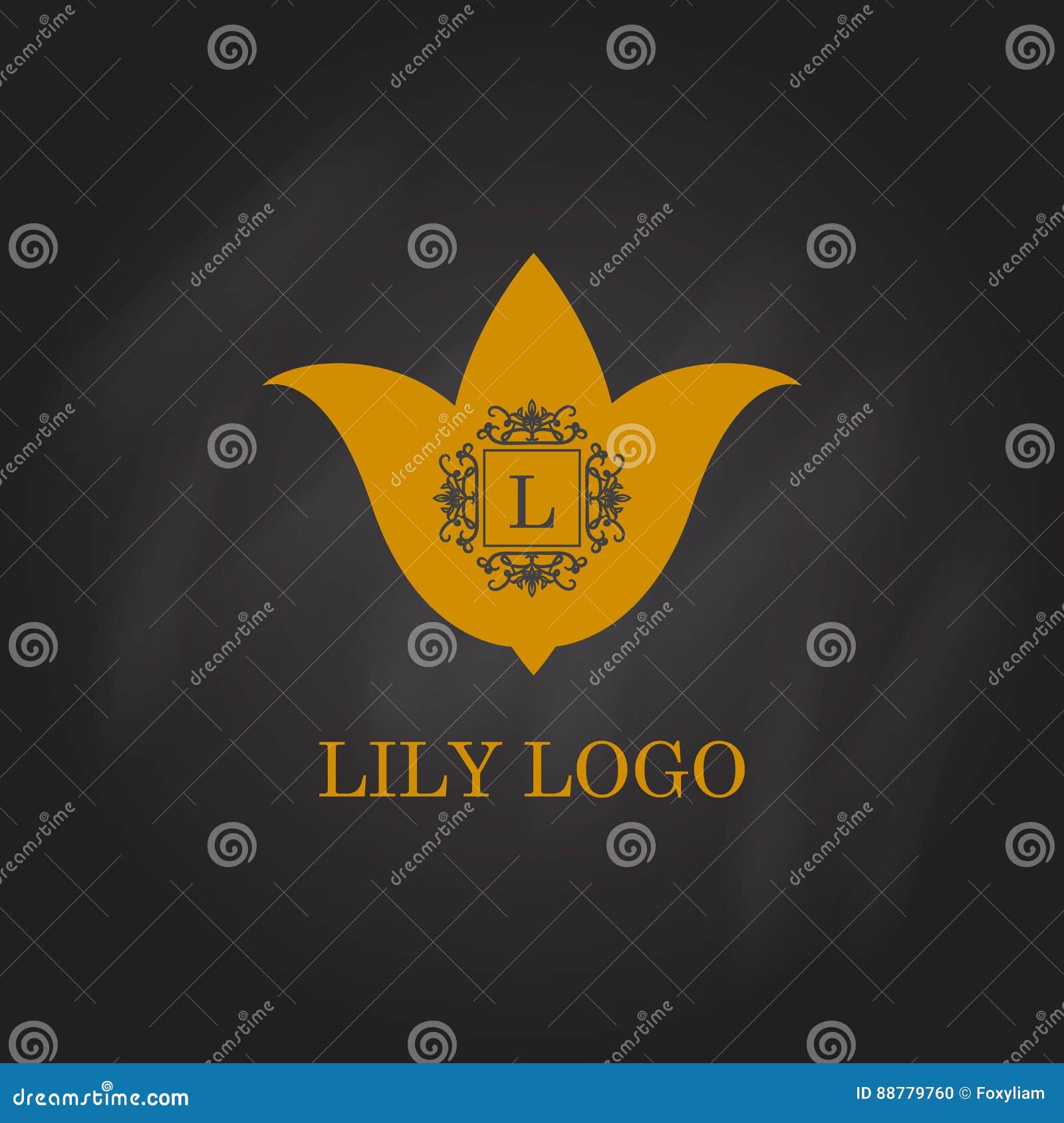 Lily flower logo icon stock vector. Illustration of meditation - 88779760