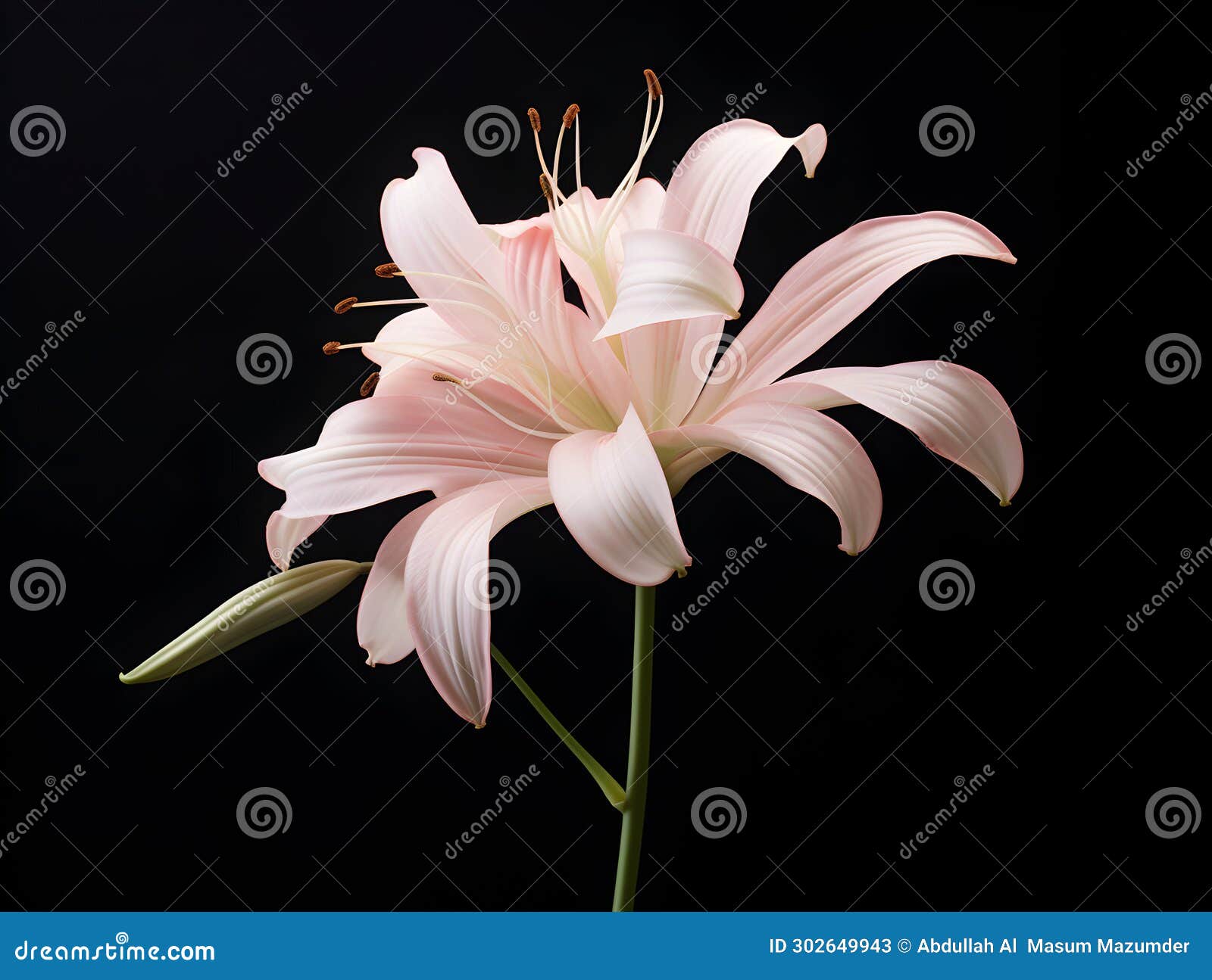 Lily Flower in Studio Background, Single Lily Flower, Beautiful Flower ...