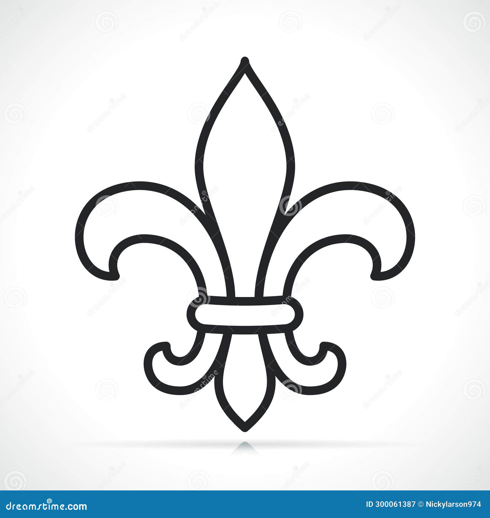 Lily Flower Symbol Black Line Stock Illustration - Illustration of lily ...