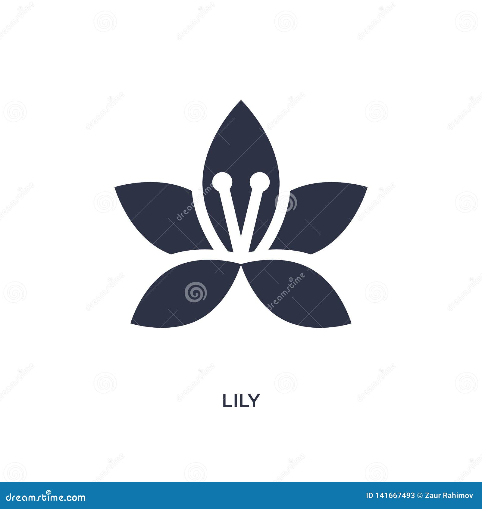 Lily Icon Set Cartoon Vector | CartoonDealer.com #210647173