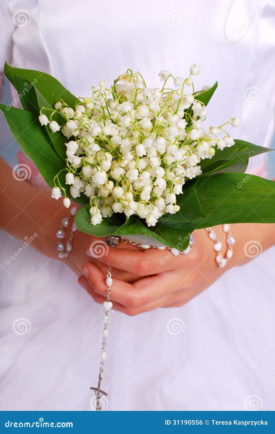 Lily of the Valley Bunch for the First Holly Communion Stock Photo ...