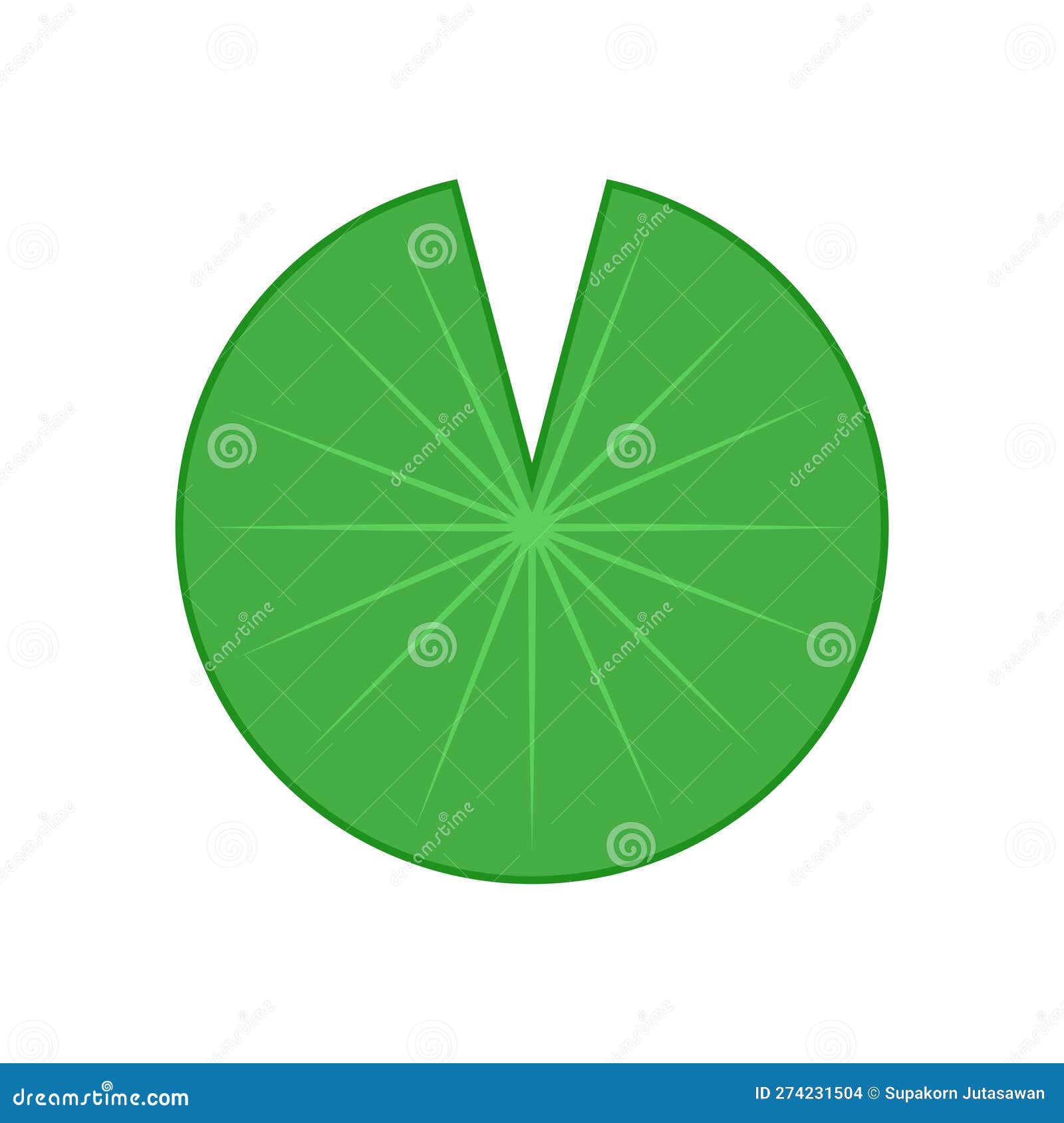 Lily Pad Icon. Lily Cartoon Vector on White Background Stock Vector ...