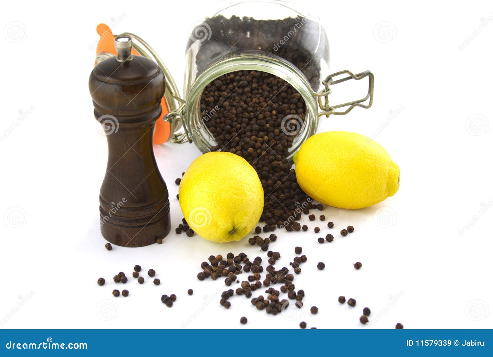 Limón y pimienta imagen de archivo. Imagen de sano, granos - 11579339