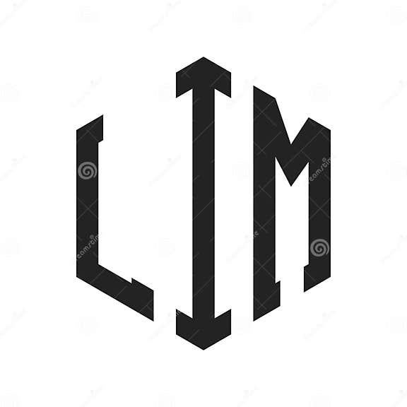 LIM Logo Design. Initial Letter LIM Monogram Logo Using Hexagon Shape ...