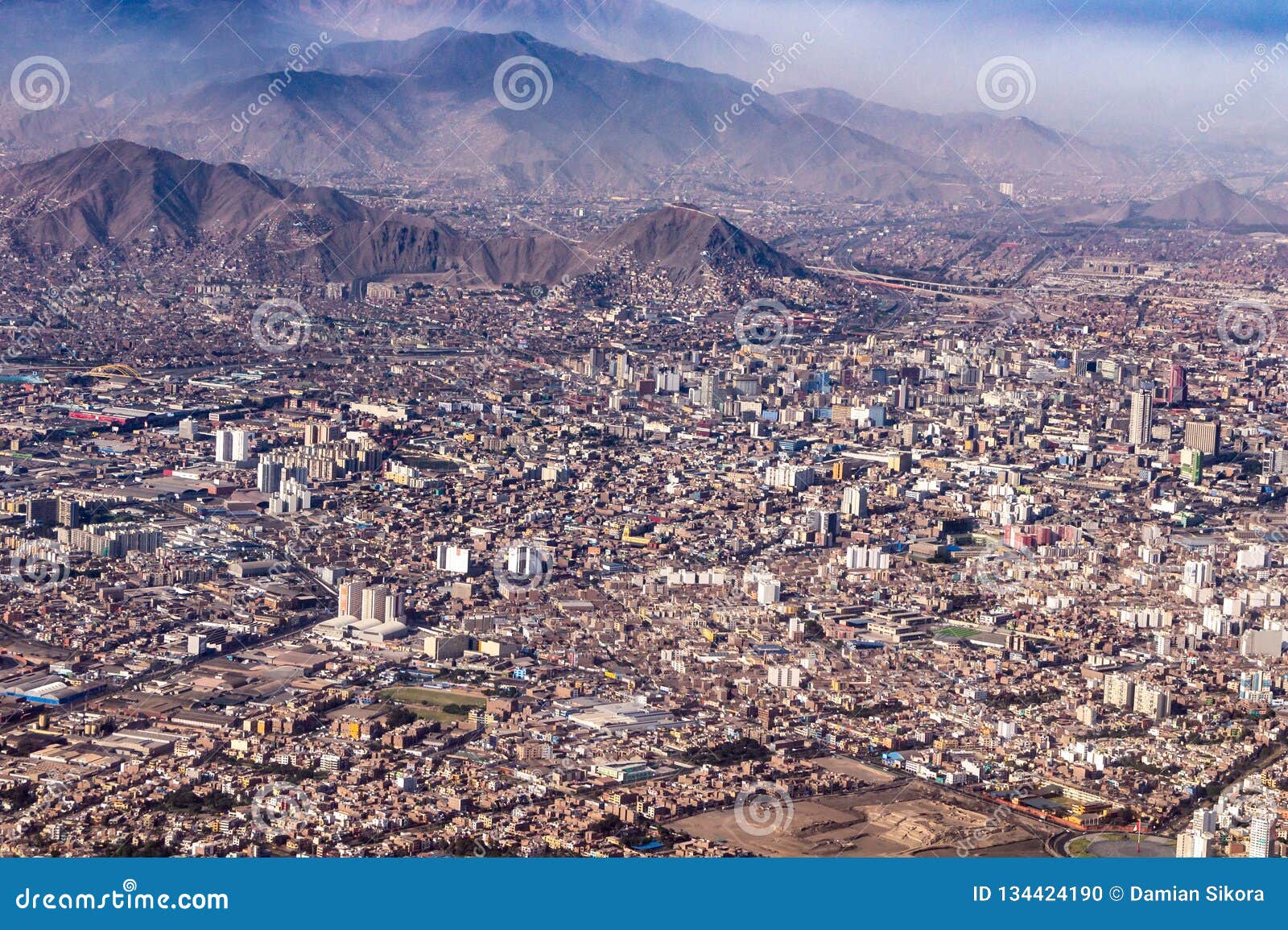 Lima is an Interesting City. View from Above Stock Photo - Image of ...