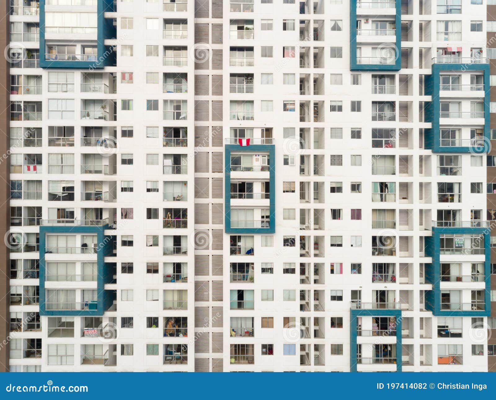 Building with Flags Preview of Peruvian Independence Day. Editorial ...