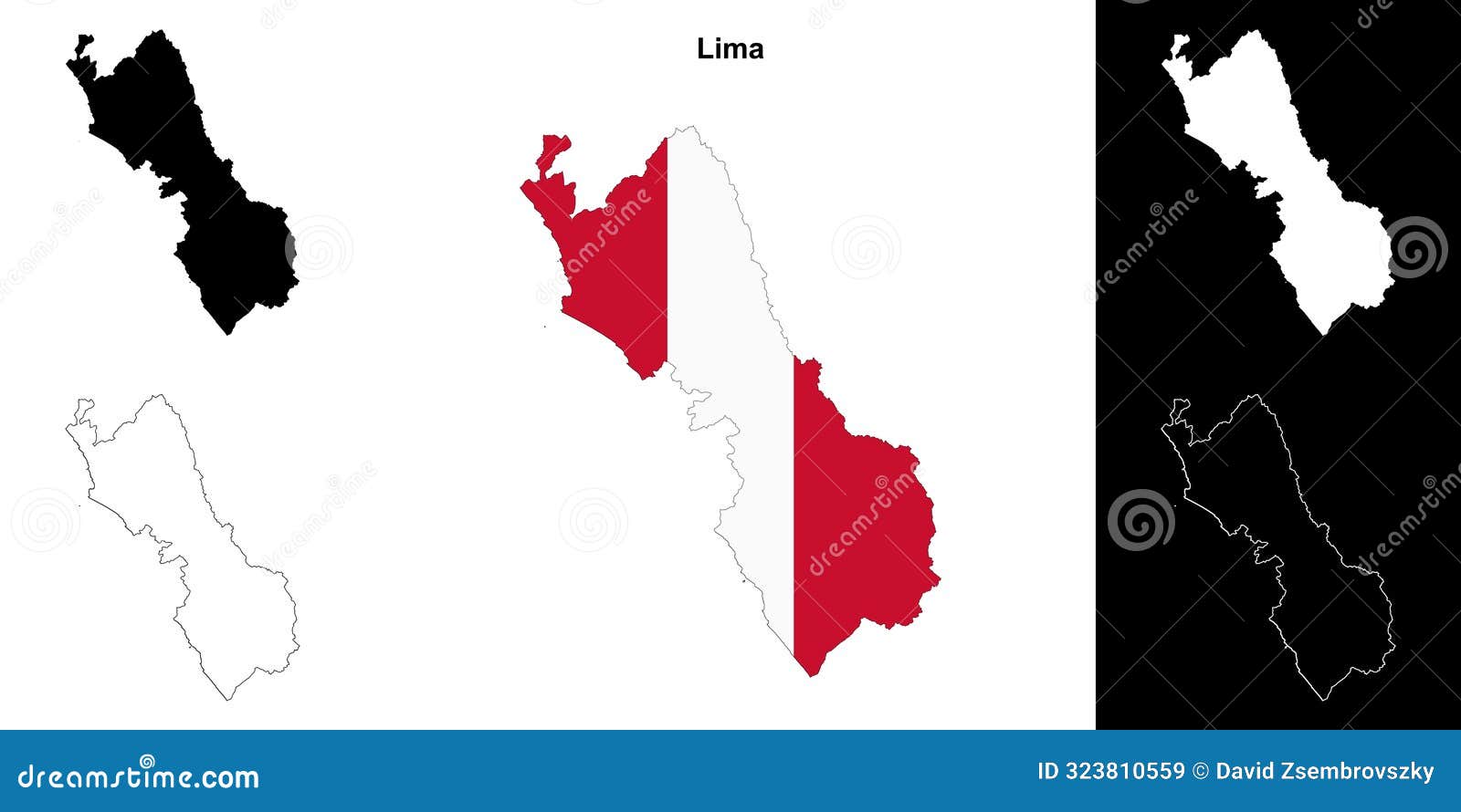 Lima outline map stock illustration. Illustration of isolated - 323810559