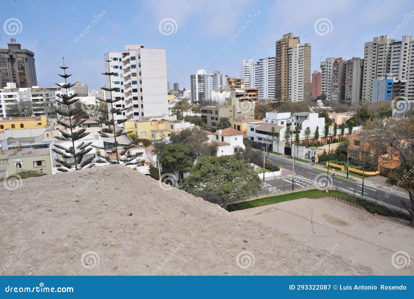 Lima, Peru - Huallamarca, the Inca Pyramid in Lima S Huaca, Peru Stock ...