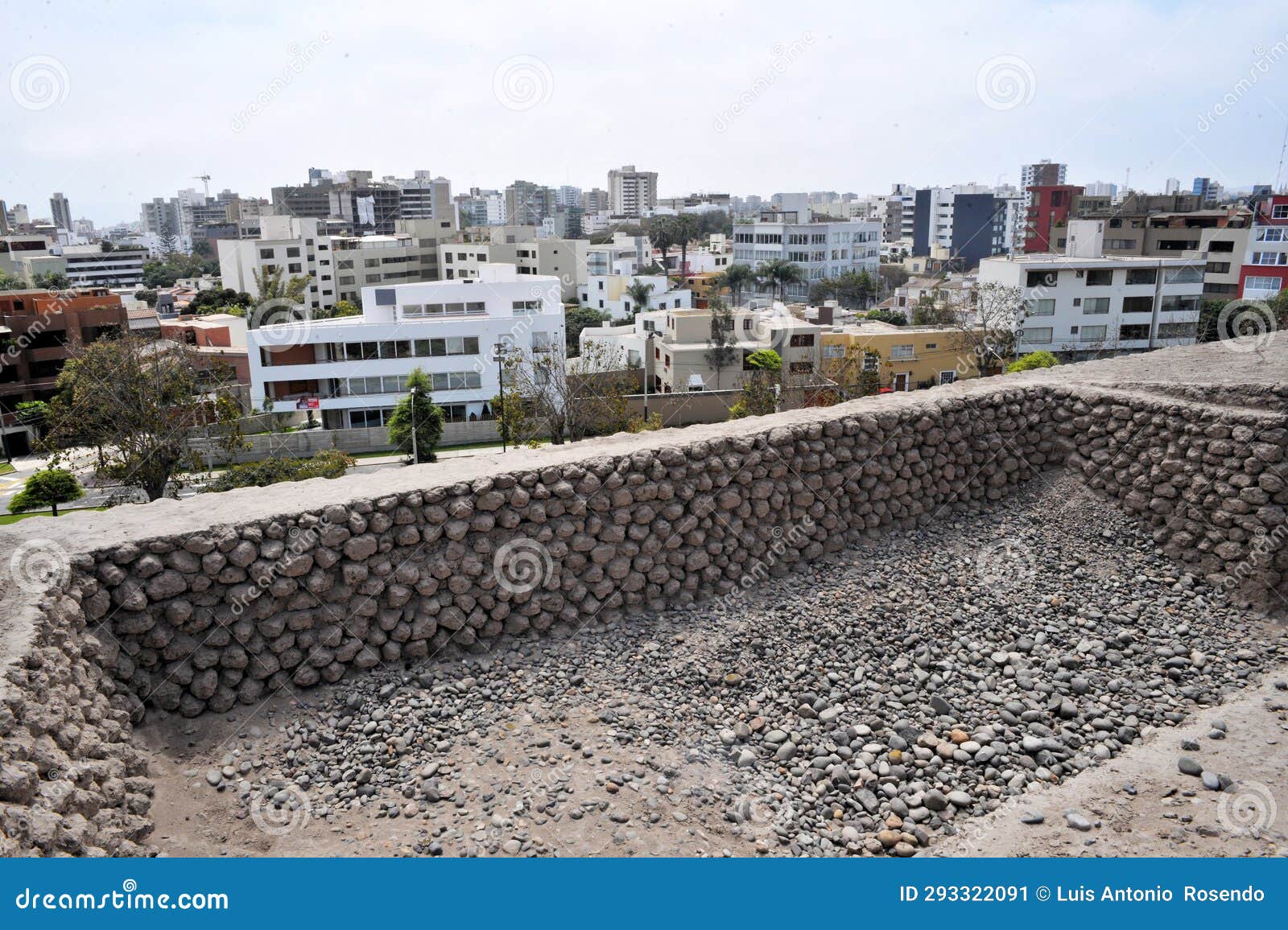 Lima, Peru Huallamarca, the Inca Pyramid in Lima S Huaca, Peru Stock ...