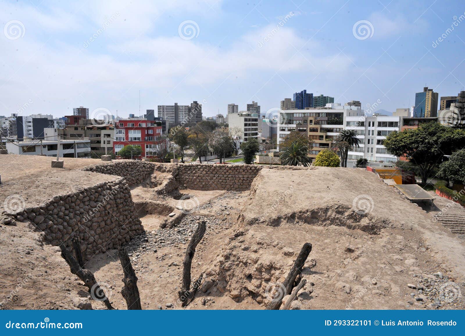 Lima, Peru -: Huallamarca, the Inca Pyramid in Lima S Huaca, Peru Stock ...