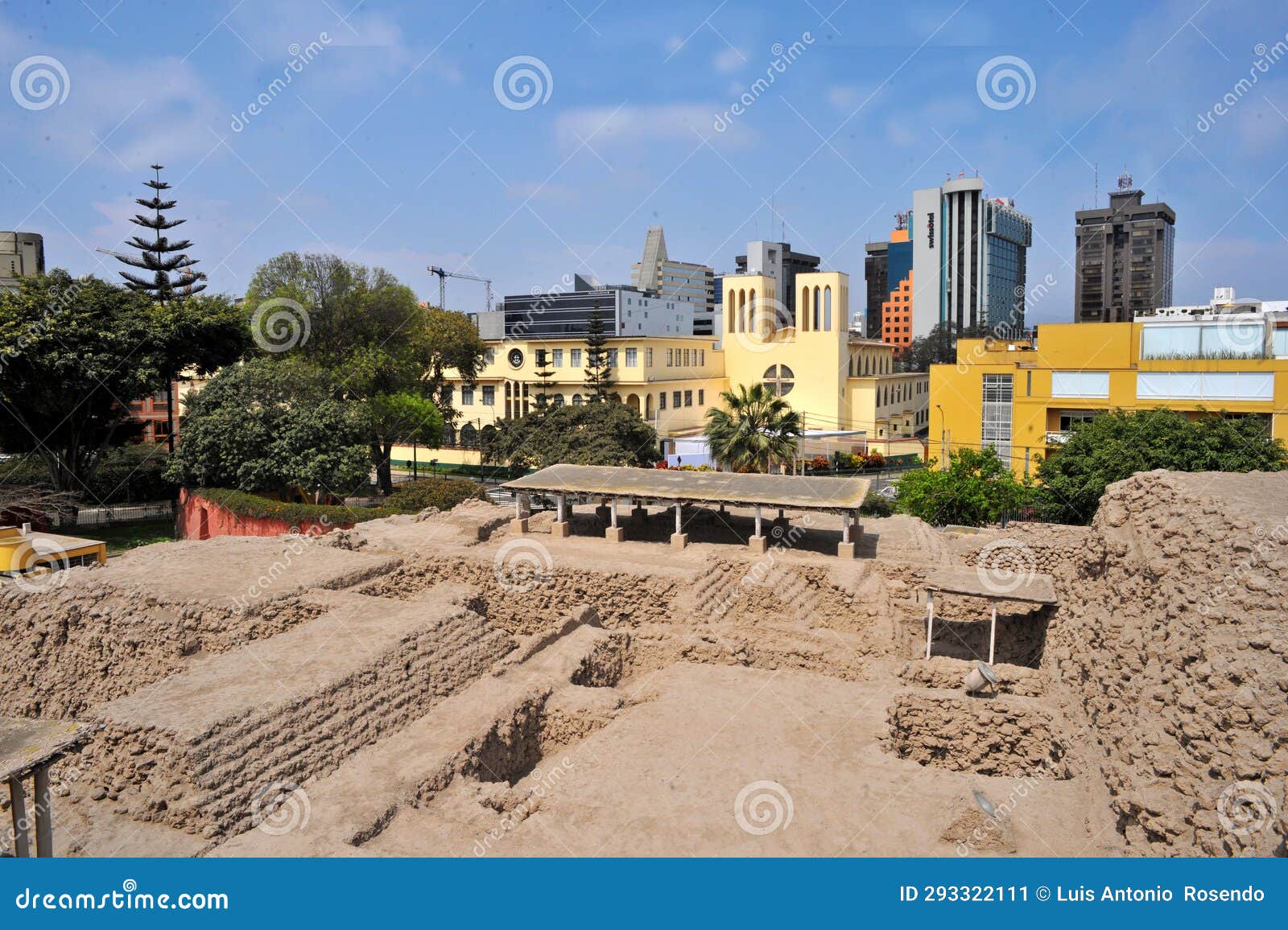 Lima, Peru - Huallamarca, the Inca Pyramid in Lima S Huaca, Peru ...