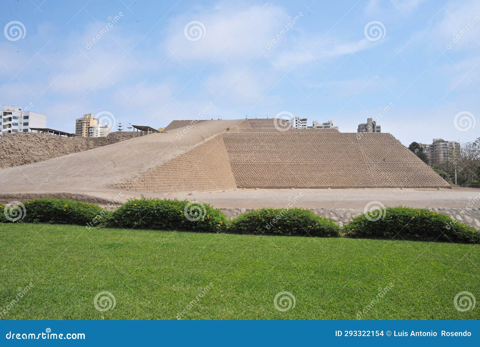 Lima, Peru - August 2017: Huallamarca, the Inca Pyramid in Lima S Huaca ...