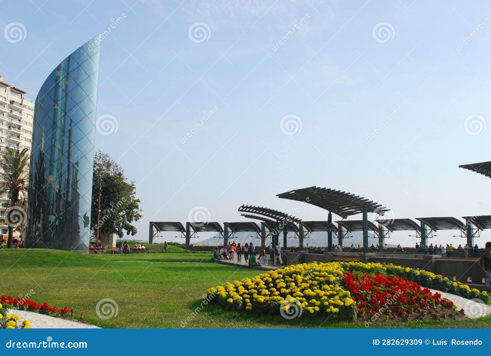 LIMA, PERU Square Garden with Flower Editorial Stock Image - Image of ...