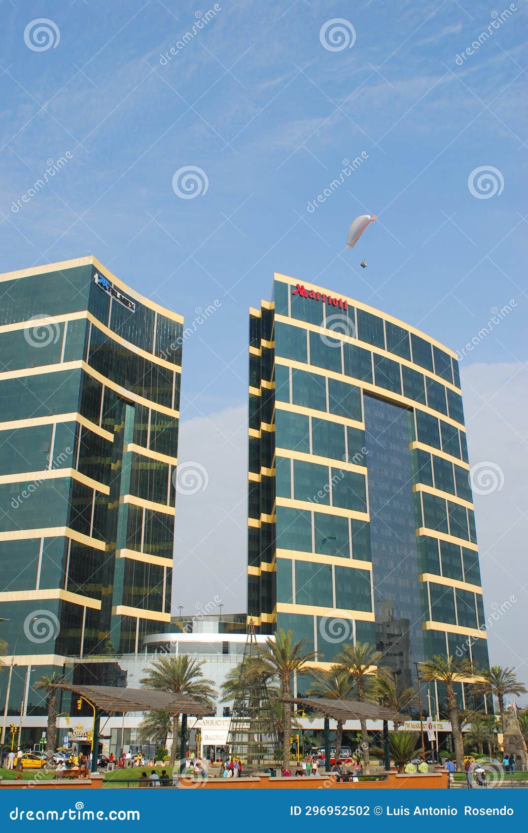 LIMA, PERU : the Marriot Hotel Reflected on a Pool Circa 2012 Stock ...