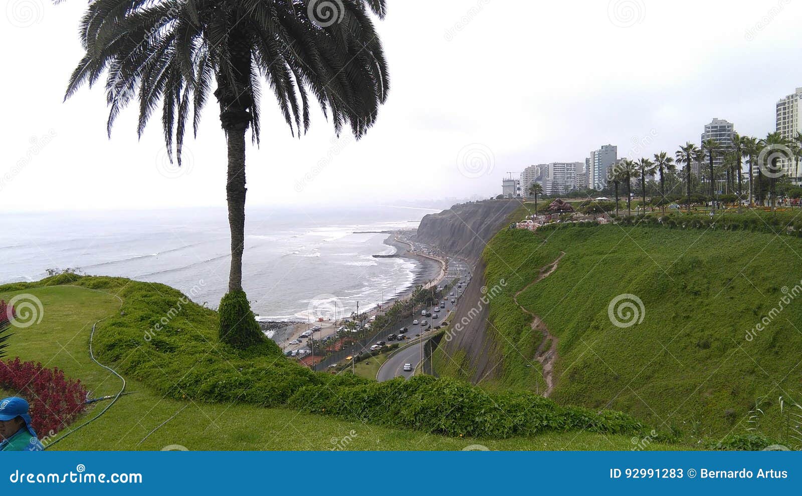 Lima Peru, Cliffs. editorial stock photo. Image of ocean - 92991283