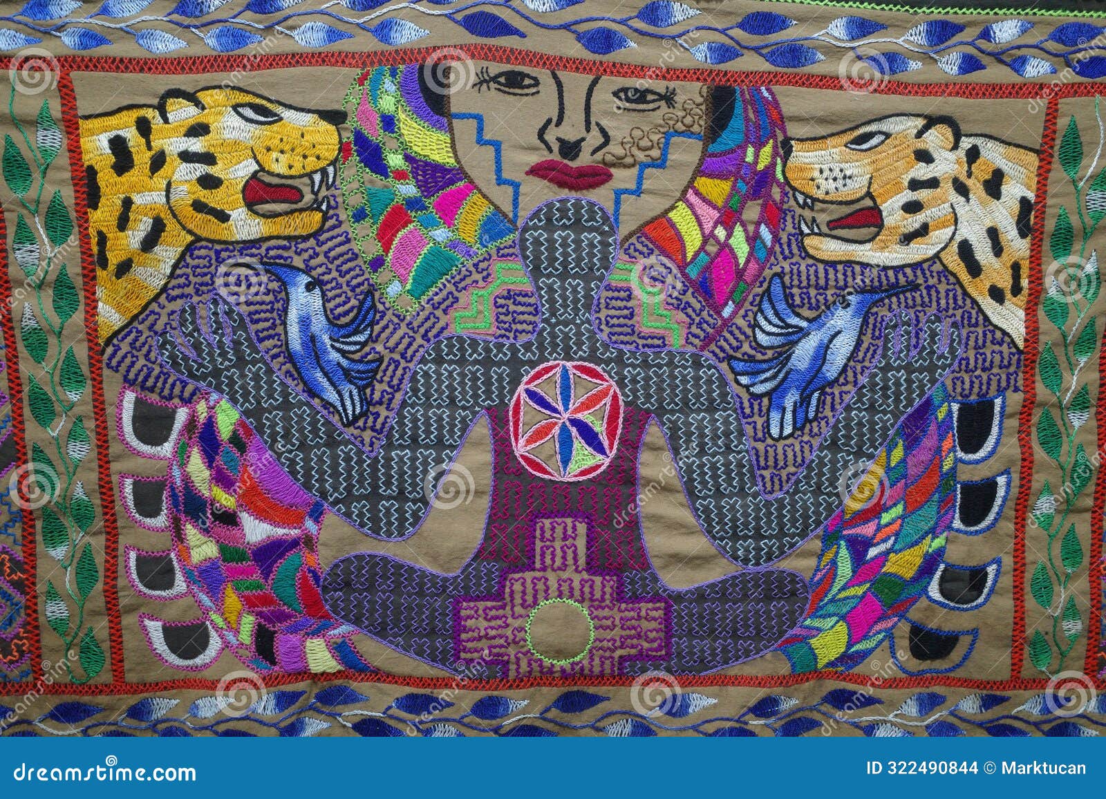 Lima, Peru - Dec 3, 2023: Traditonal Amazonian Shipibo Konibo Art ...