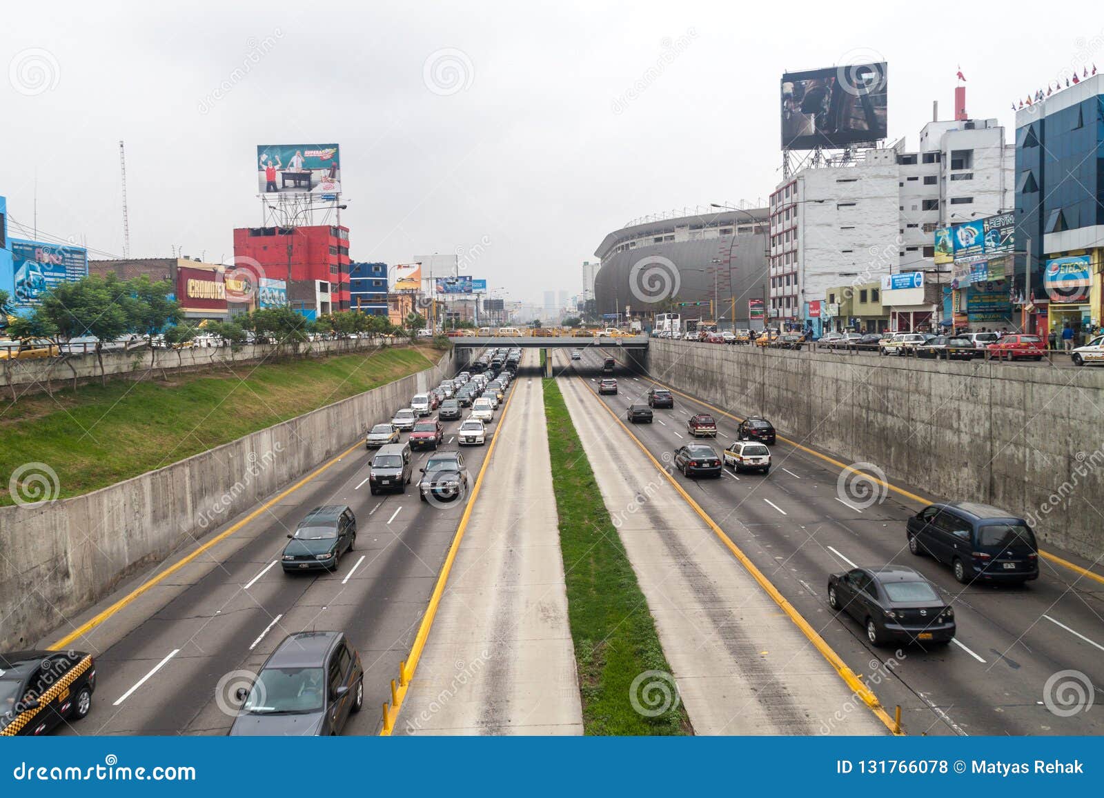LIMA, PERU - JUNE 5, 2015: Paseo De La Republica Highway in Lim ...