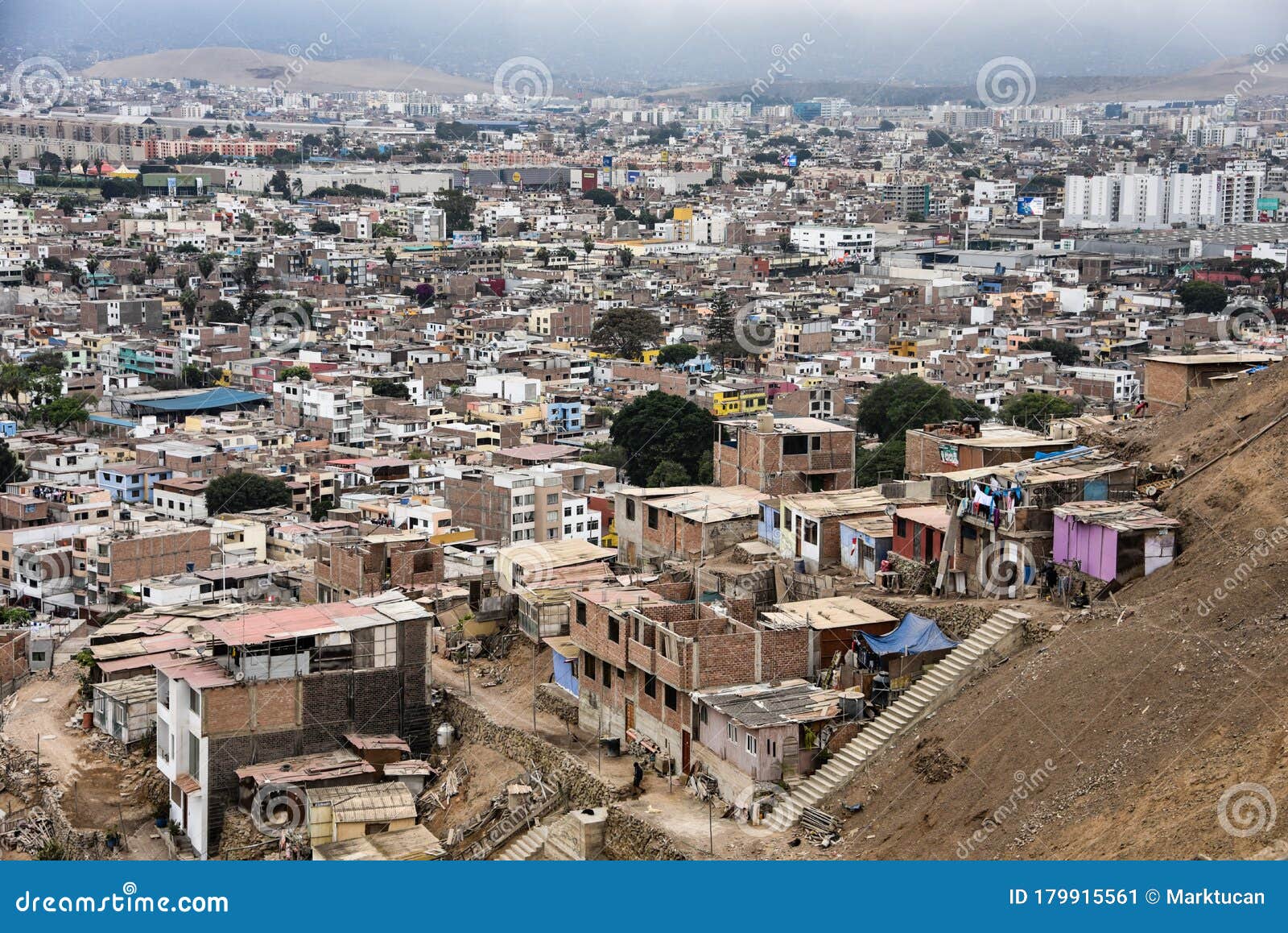 Views Across Lima from the Morro Solar. Lima, Peru Editorial Photo ...