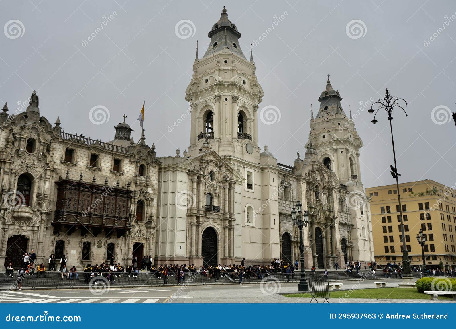 Lima Cathedral in Lima Main Square. Lima, Peru, October 3, 2023. Stock Image - Image of historic ...