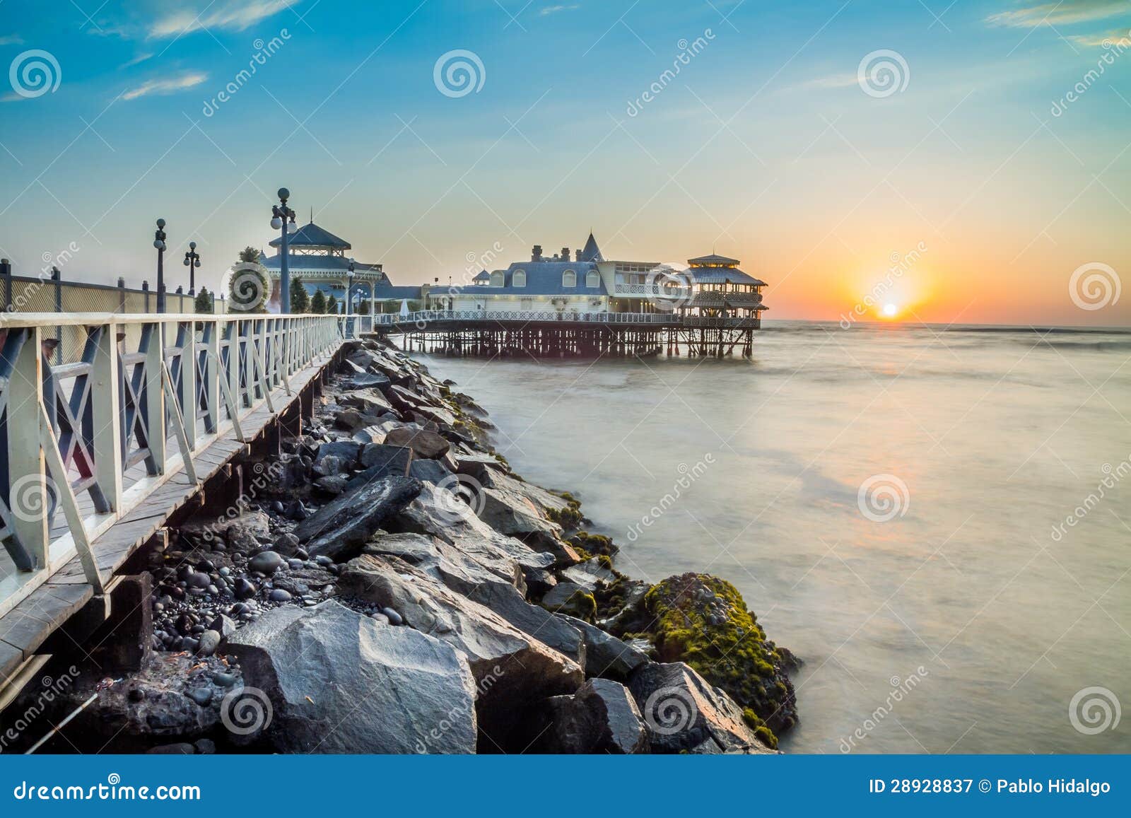 Lima, Peru, Panoramic Beach Sunset Stock Image - Image of machu ...