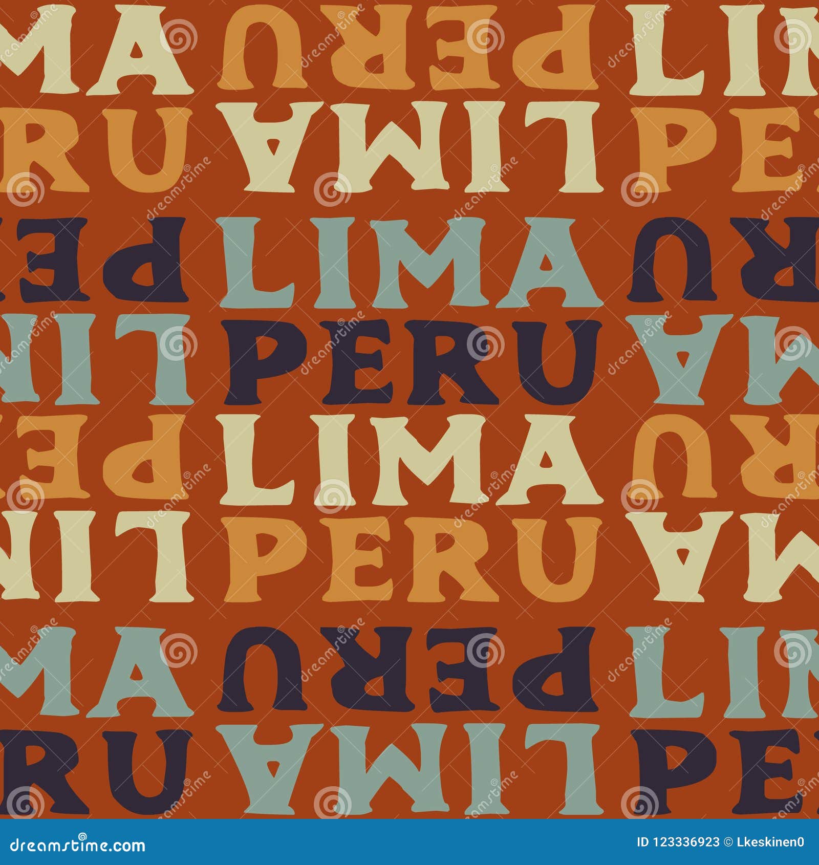 Lima, Peru Seamless Pattern Stock Vector - Illustration of textile ...