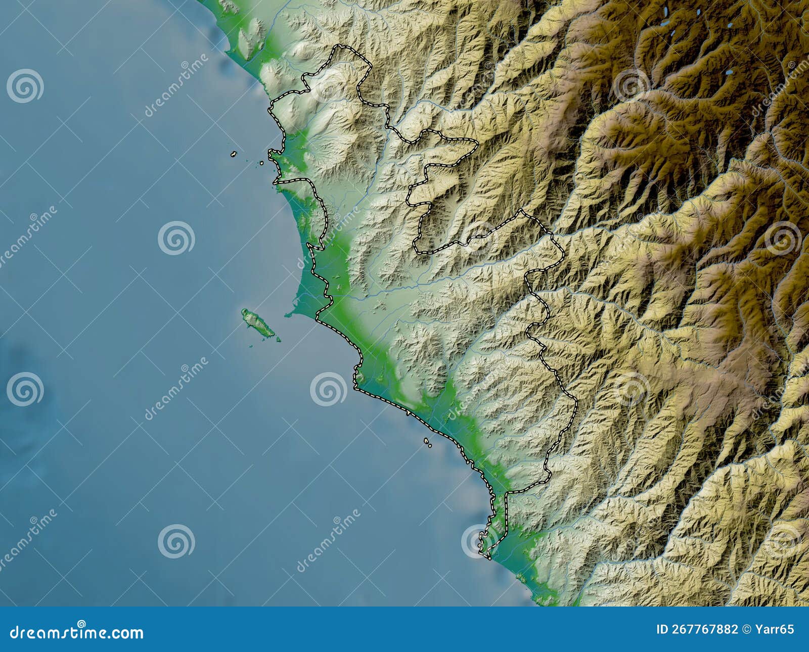 Lima Province, Peru. Physical. No Legend Stock Illustration ...