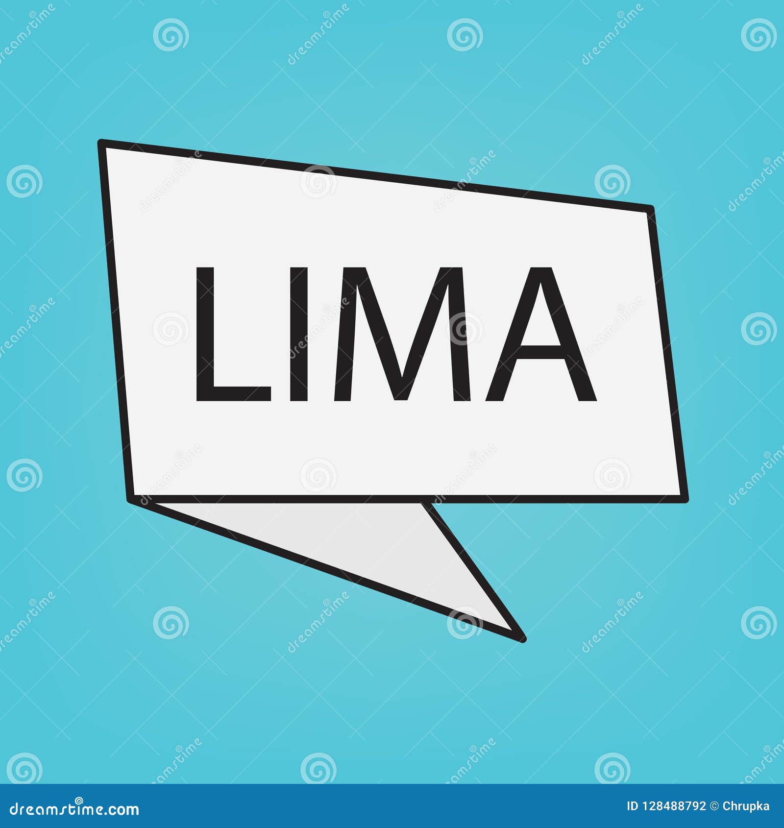 Lima word on a sticker stock vector. Illustration of vacation - 128488792
