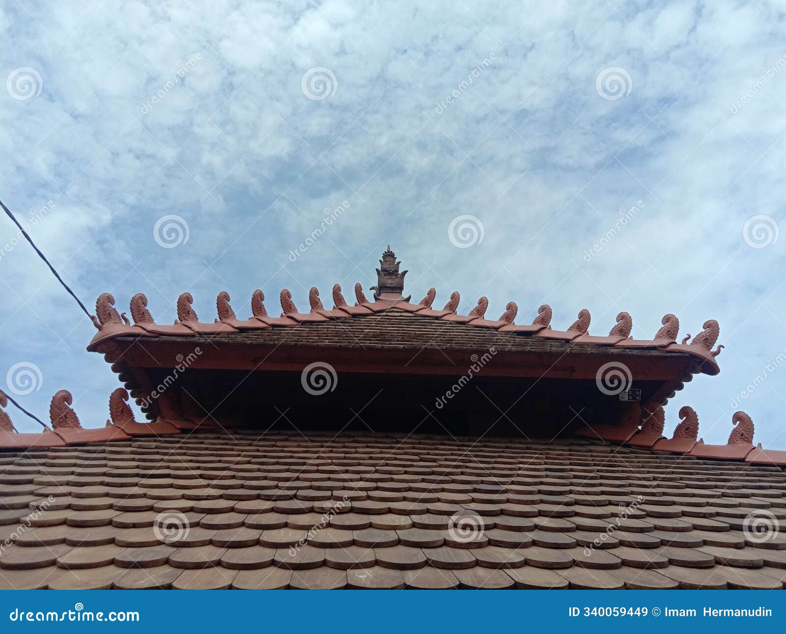 Limasan Roof from Central Java, Indonesia Stock Image - Image of brick ...