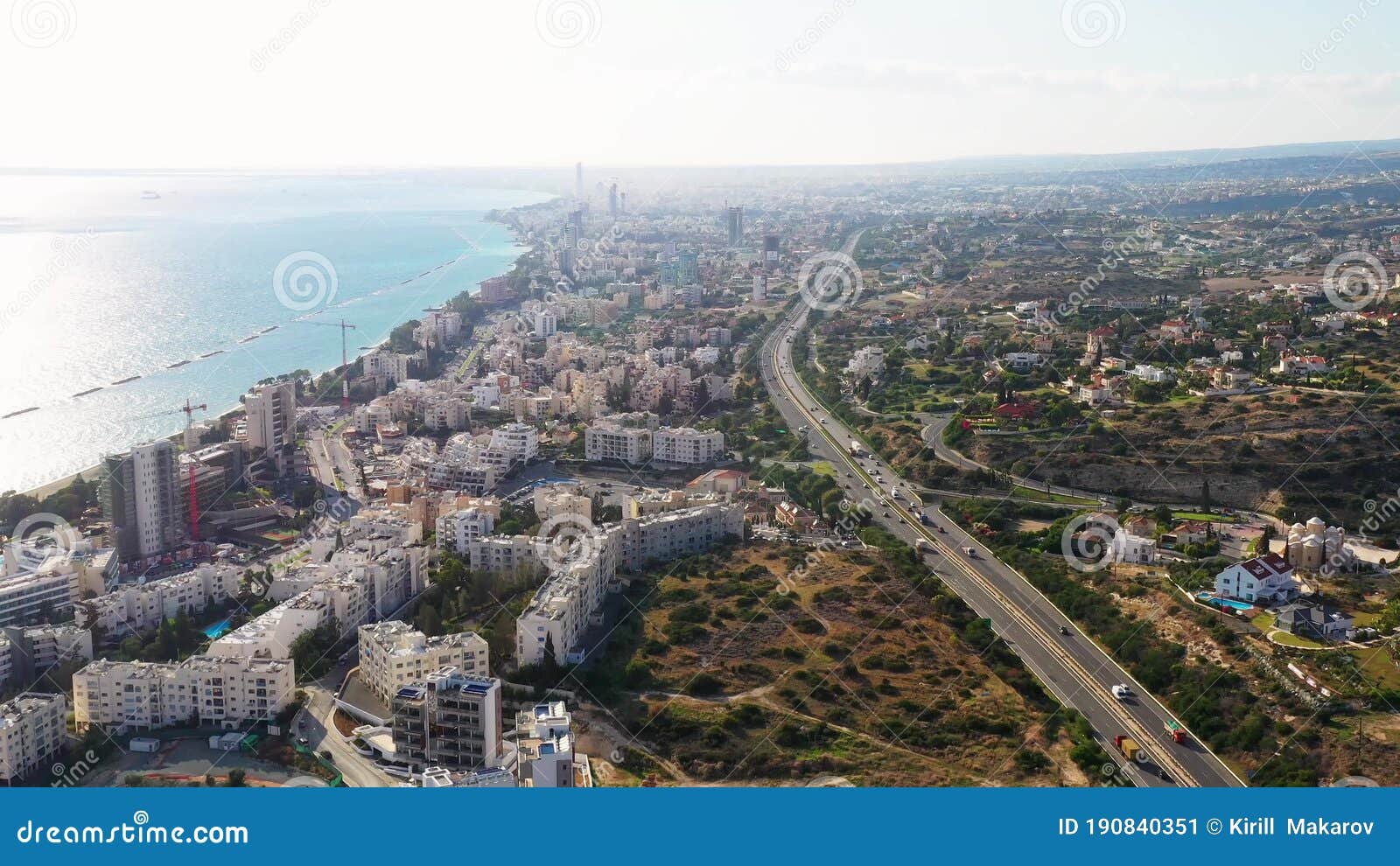 Limassol Cityscape. High Angle View at Limassol Downtown Stock Video ...