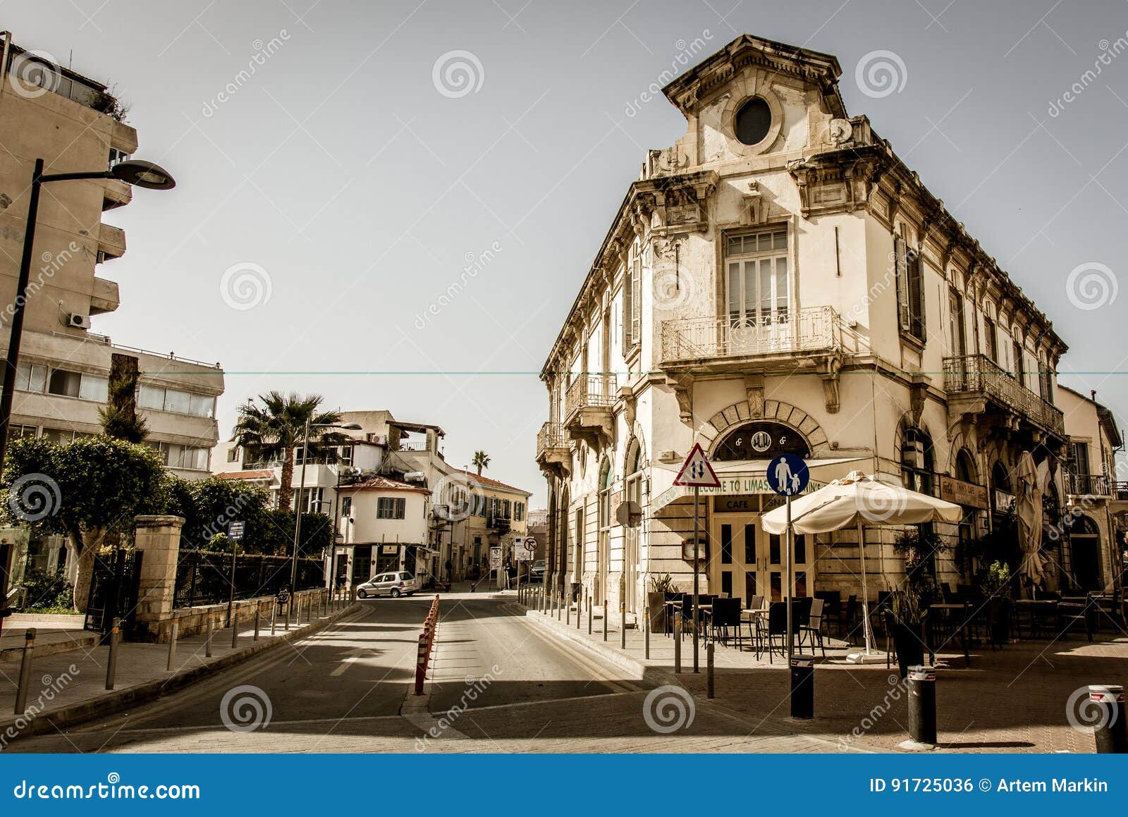 Limassol Street editorial photo. Image of road, cityscape - 91725036