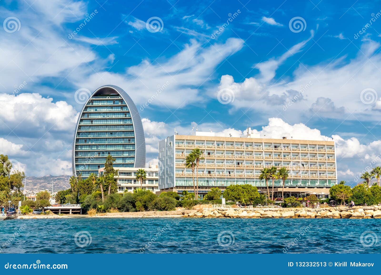 Limassol Waterfront with Hotels, Modern Modern and Beach. Cyprus ...